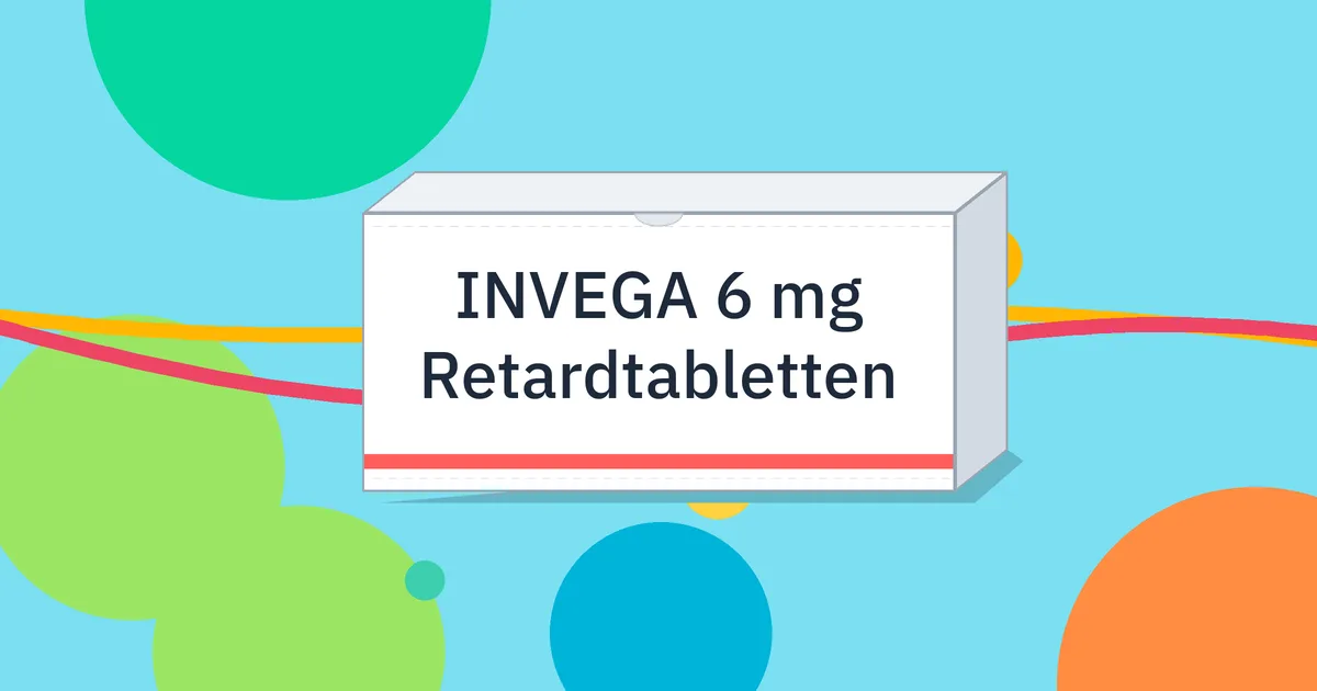 Symbolbild: Packung mit der Aufschrift INVEGA 6 mg Retardtabletten (PZN 19398465) – Verfügbarkeit und Bezug in Apotheken in Frankfurt am Main