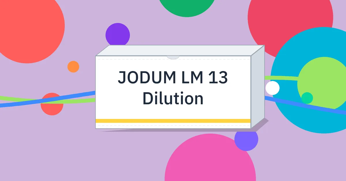 Symbolbild: Packung mit der Aufschrift JODUM LM 13 Dilution (PZN 12915704) – Verfügbarkeit und Bezug in Apotheken in Frankfurt am Main