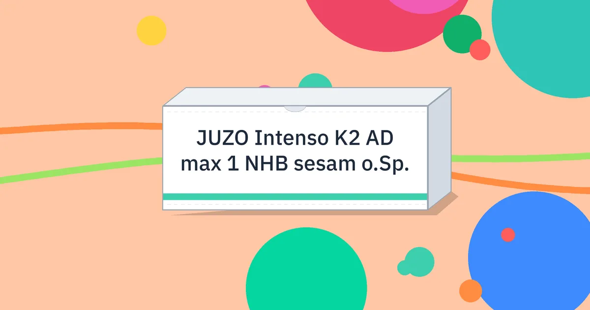 Symbolbild: Packung mit der Aufschrift JUZO Intenso K2 AD max 1 NHB sesam o.Sp. (PZN 18623227) – Verfügbarkeit und Bezug in Apotheken in Frankfurt am Main