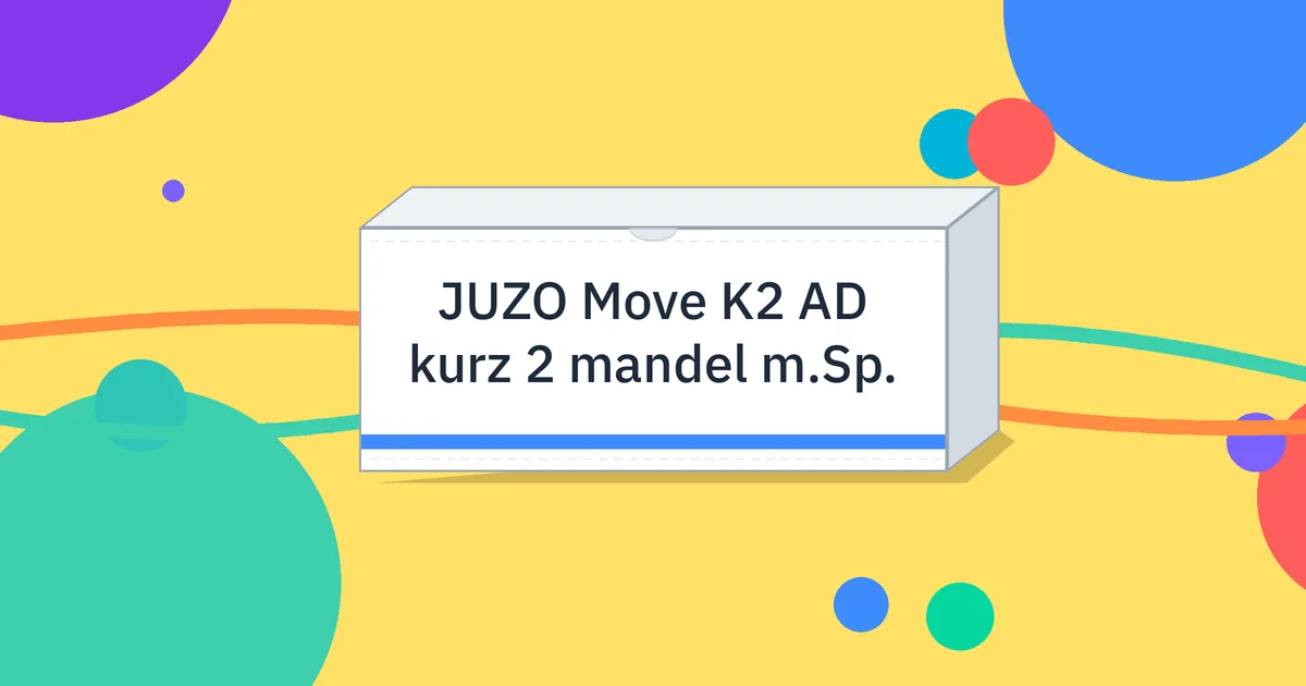 Symbolbild: Packung mit der Aufschrift JUZO Move K2 AD kurz 2 mandel m.Sp. (PZN 16340933) – Verfügbarkeit und Bezug in Apotheken in Frankfurt am Main