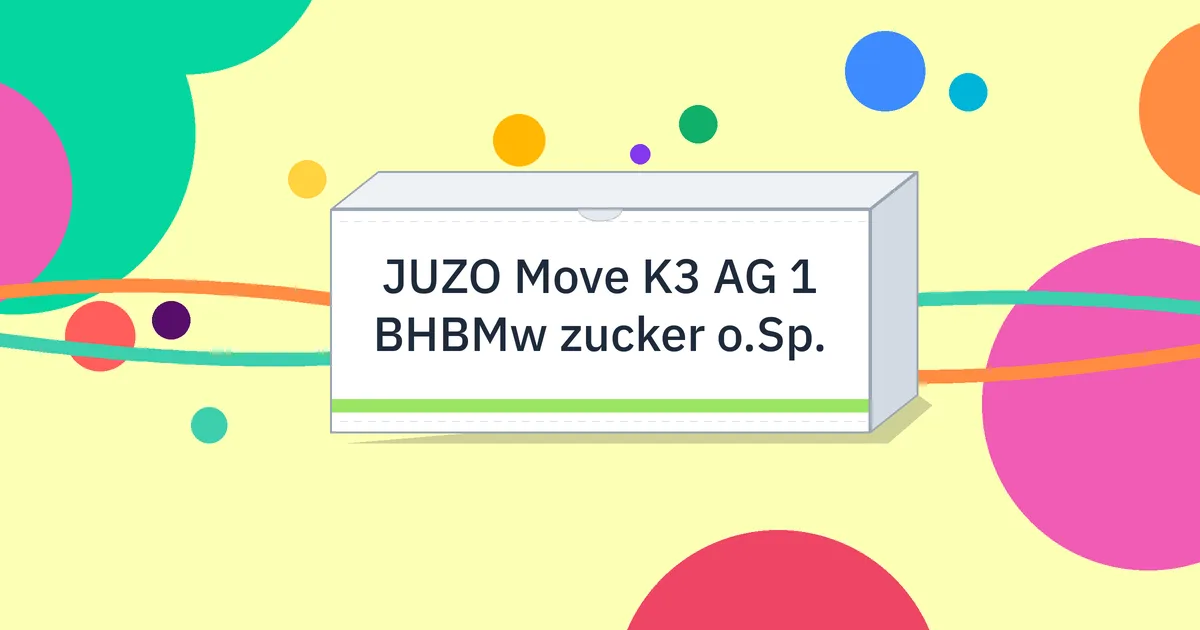 Symbolbild: Packung mit der Aufschrift JUZO Move K3 AG 1 BHBMw zucker o.Sp. (PZN 18578136) – Verfügbarkeit und Bezug in Apotheken in Frankfurt am Main