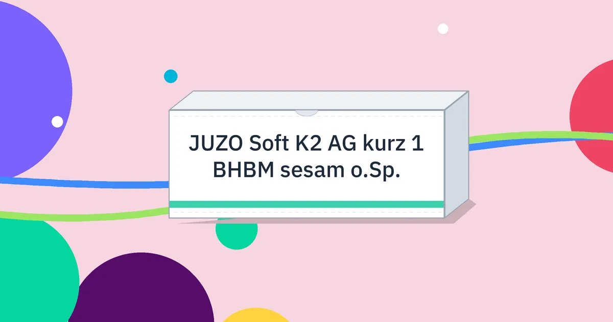 Symbolbild: Packung mit der Aufschrift JUZO Soft K2 AG kurz 1 BHBM sesam o.Sp. (PZN 14861510) – Verfügbarkeit und Bezug in Apotheken in Frankfurt am Main