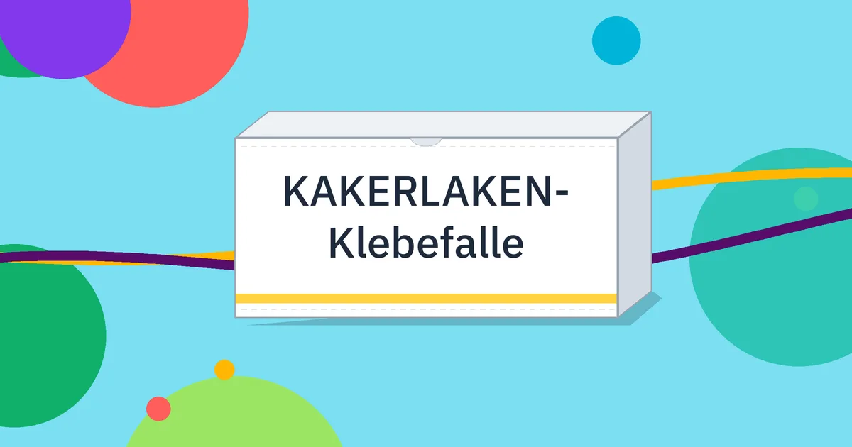 Symbolbild: Packung mit der Aufschrift KAKERLAKEN-Klebefalle (PZN 15227376) – Verfügbarkeit und Bezug in Apotheken in Frankfurt am Main