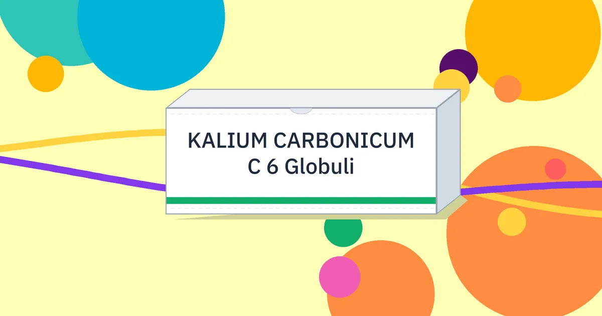 Symbolbild: Packung mit der Aufschrift KALIUM CARBONICUM C 6 Globuli (PZN 04222743) – Verfügbarkeit und Bezug in Apotheken in Frankfurt am Main