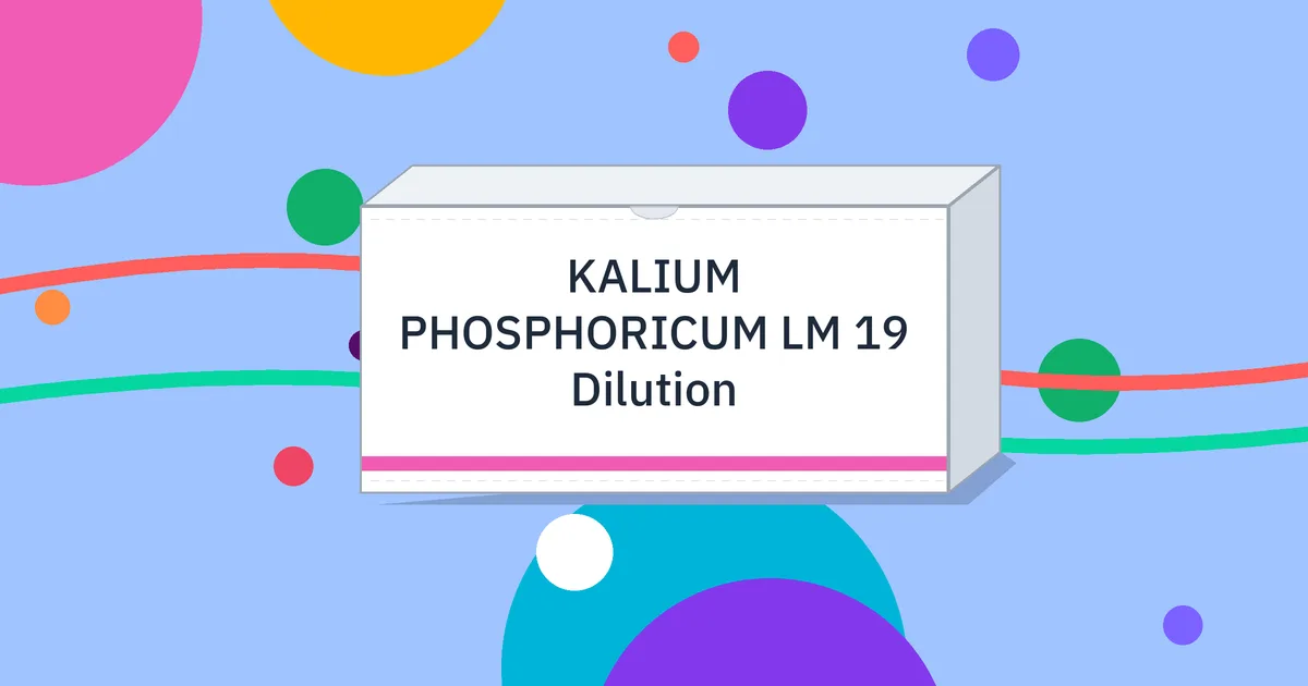 Symbolbild: Packung mit der Aufschrift KALIUM PHOSPHORICUM LM 19 Dilution (PZN 12924637) – Verfügbarkeit und Bezug in Apotheken in Frankfurt am Main