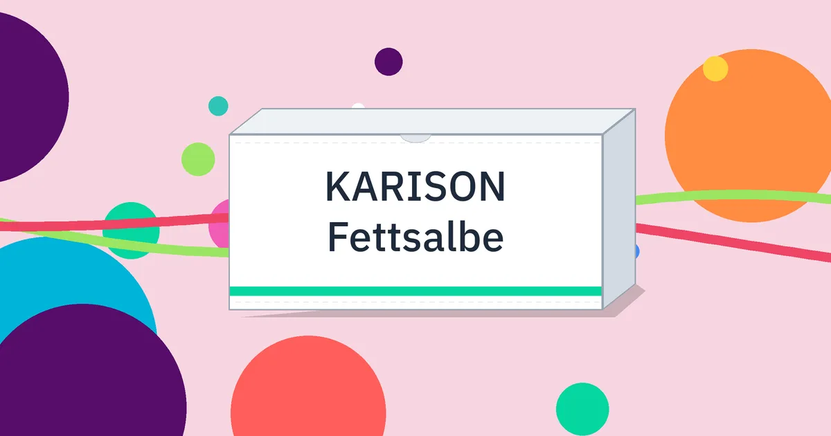 Symbolbild: Packung mit der Aufschrift KARISON Fettsalbe (PZN 06978126) – Verfügbarkeit und Bezug in Apotheken in Frankfurt am Main