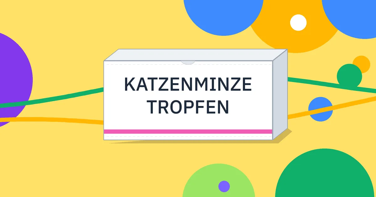 Symbolbild: Packung mit der Aufschrift KATZENMINZE TROPFEN (PZN 14127709) – Verfügbarkeit und Bezug in Apotheken in Frankfurt am Main