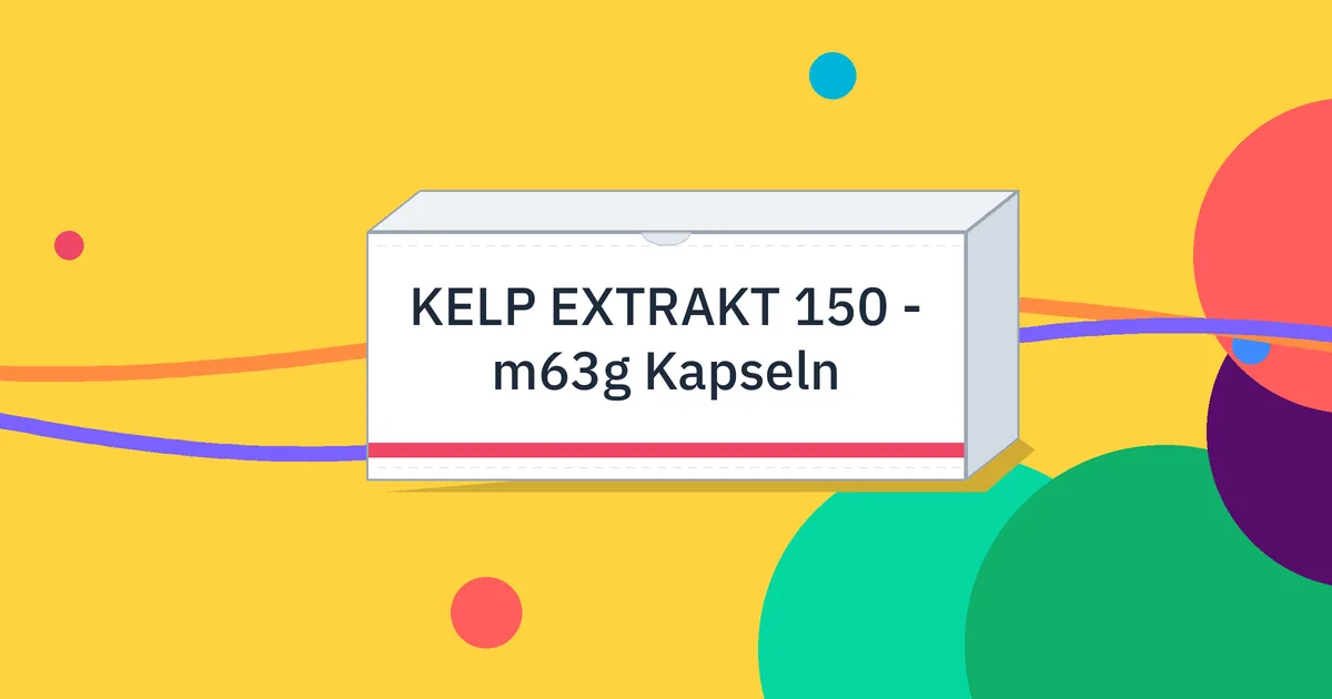 Symbolbild: Packung mit der Aufschrift KELP EXTRAKT 150 -m63g Kapseln (PZN 17190393) – Verfügbarkeit und Bezug in Apotheken in Frankfurt am Main