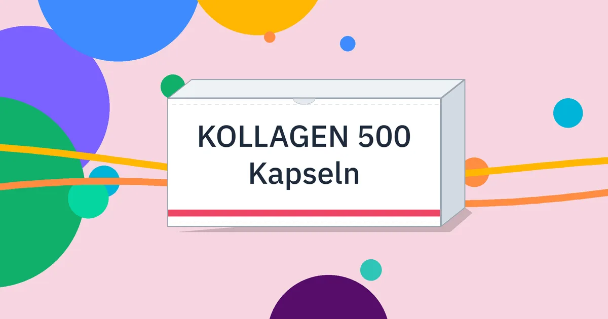 Symbolbild: Packung mit der Aufschrift KOLLAGEN 500 Kapseln (PZN 16085010) – Verfügbarkeit und Bezug in Apotheken in Frankfurt am Main