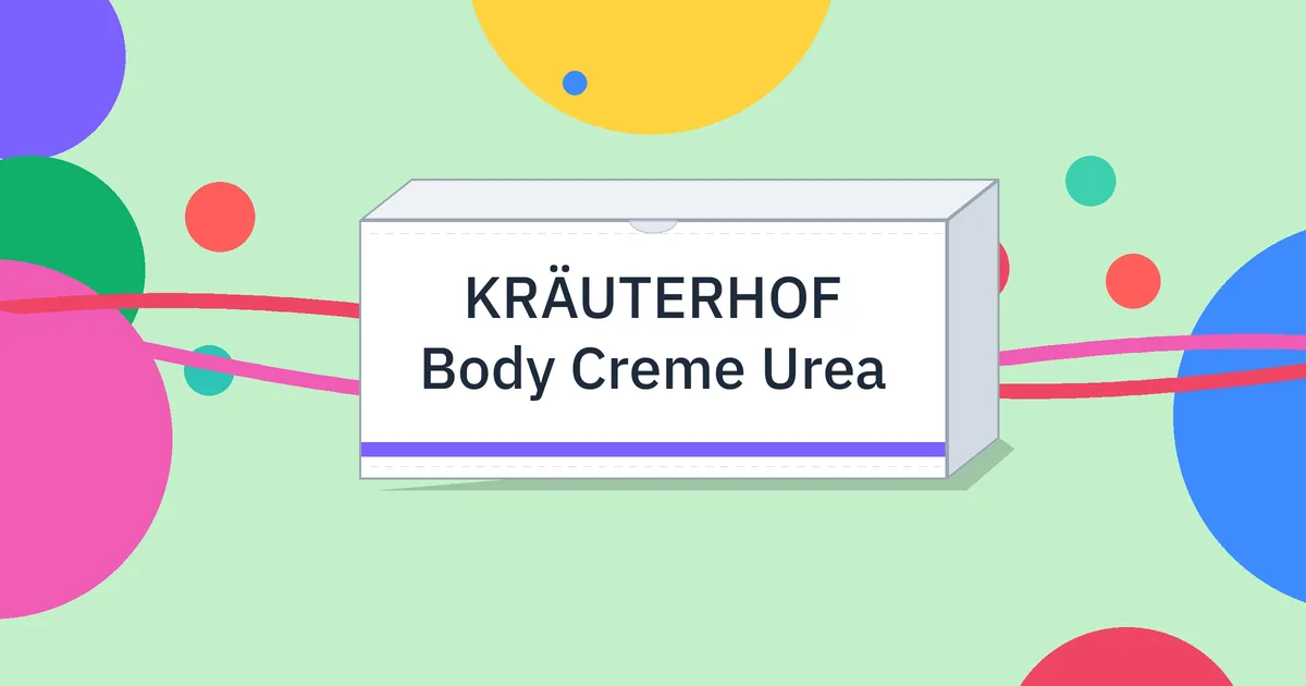 Symbolbild: Packung mit der Aufschrift KRÄUTERHOF Body Creme Urea (PZN 11292282) – Verfügbarkeit und Bezug in Apotheken in Frankfurt am Main