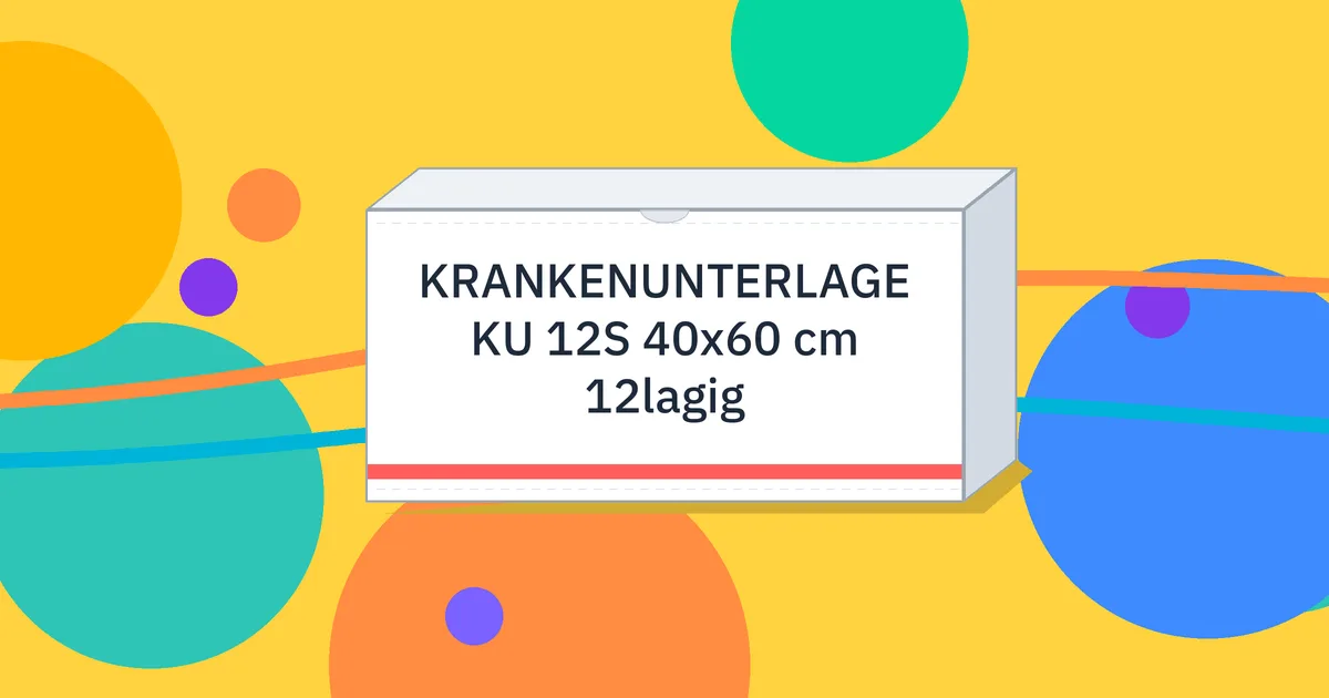 Symbolbild: Packung mit der Aufschrift KRANKENUNTERLAGE KU 12S 40x60 cm 12lagig (PZN 00160637) – Verfügbarkeit und Bezug in Apotheken in Frankfurt am Main