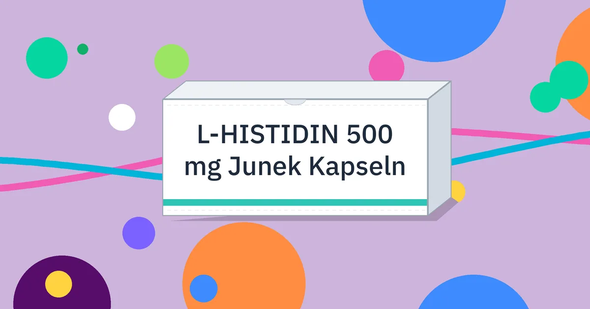 Symbolbild: Packung mit der Aufschrift L-HISTIDIN 500 mg Junek Kapseln (PZN 00133480) – Verfügbarkeit und Bezug in Apotheken in Frankfurt am Main