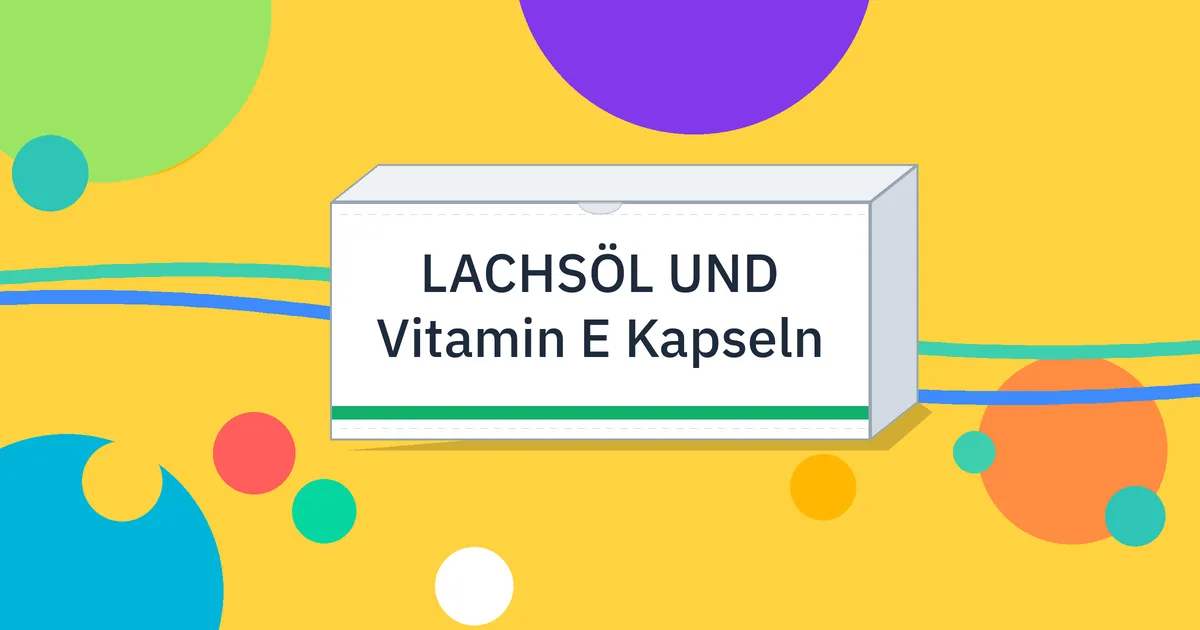Symbolbild: Packung mit der Aufschrift LACHSÖL UND Vitamin E Kapseln (PZN 18843029) – Verfügbarkeit und Bezug in Apotheken in Frankfurt am Main