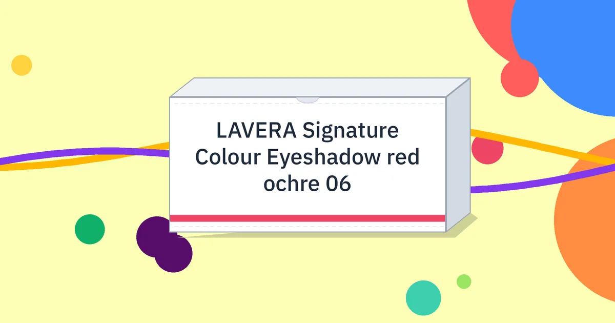 Symbolbild: Packung mit der Aufschrift LAVERA Signature Colour Eyeshadow red ochre 06 (PZN 17828424) – Verfügbarkeit und Bezug in Apotheken in Frankfurt am Main