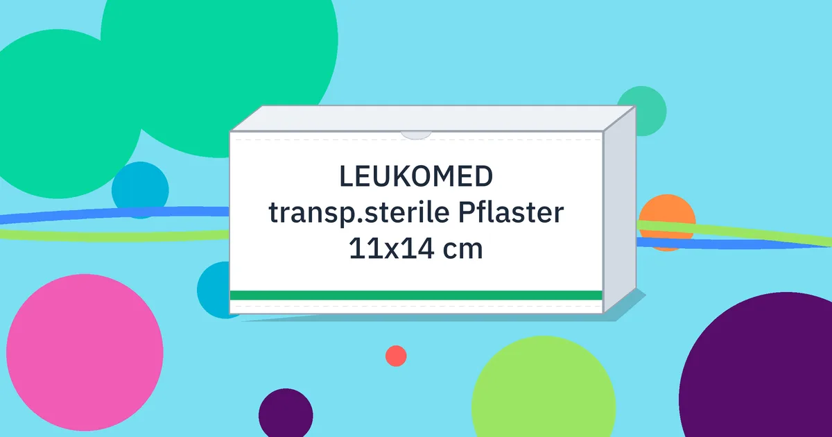 Symbolbild: Packung mit der Aufschrift LEUKOMED transp.sterile Pflaster 11x14 cm (PZN 16002254) – Verfügbarkeit und Bezug in Apotheken in Frankfurt am Main