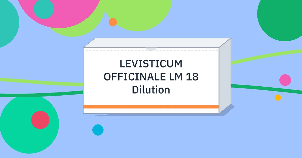 Symbolbild: Packung mit der Aufschrift LEVISTICUM OFFICINALE LM 18 Dilution (PZN 13528352) – Verfügbarkeit und Bezug in Apotheken in Frankfurt am Main