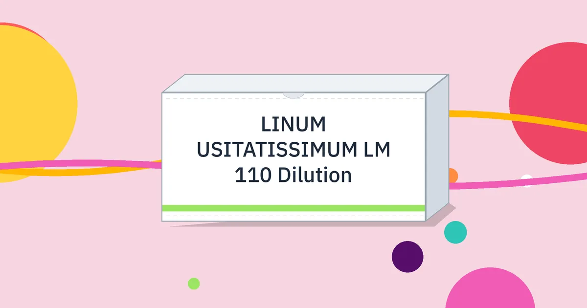 Symbolbild: Packung mit der Aufschrift LINUM USITATISSIMUM LM 110 Dilution (PZN 13530886) – Verfügbarkeit und Bezug in Apotheken in Frankfurt am Main