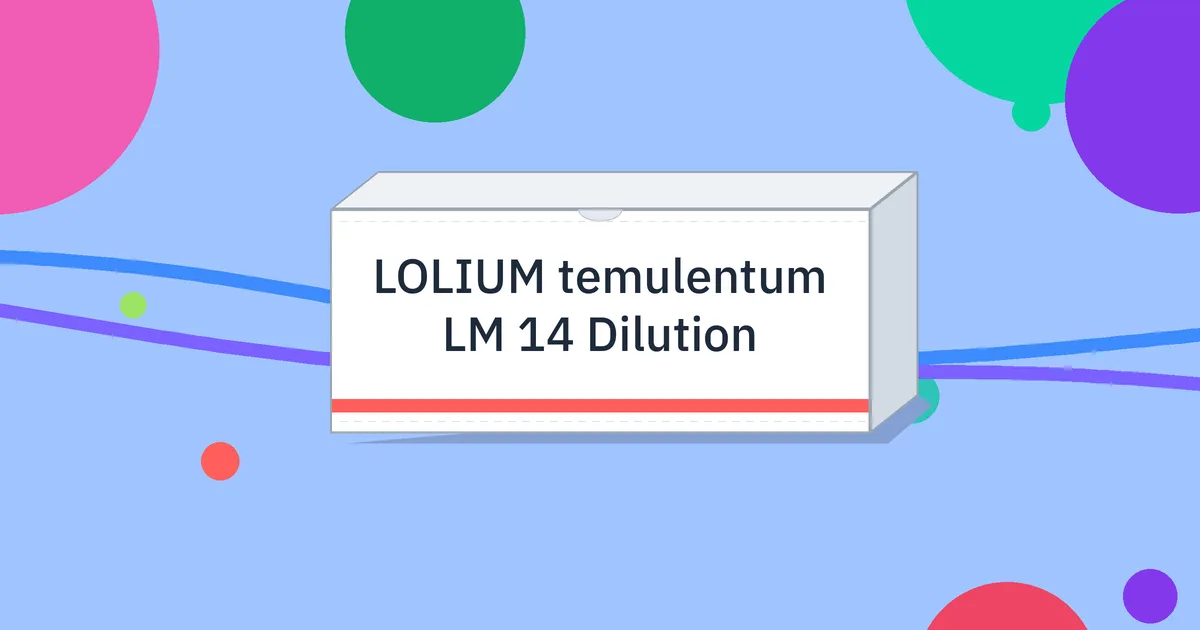 Symbolbild: Packung mit der Aufschrift LOLIUM temulentum LM 14 Dilution (PZN 13535257) – Verfügbarkeit und Bezug in Apotheken in Frankfurt am Main