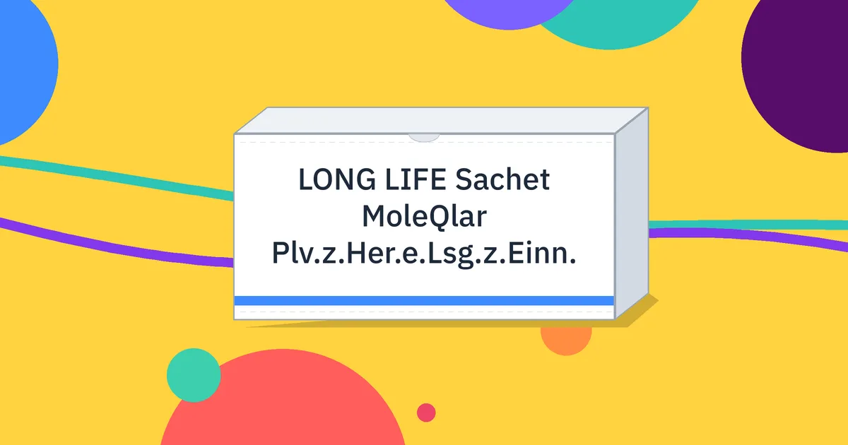 Symbolbild: Packung mit der Aufschrift LONG LIFE Sachet MoleQlar Plv.z.Her.e.Lsg.z.Einn. (PZN 19394881) – Verfügbarkeit und Bezug in Apotheken in Frankfurt am Main