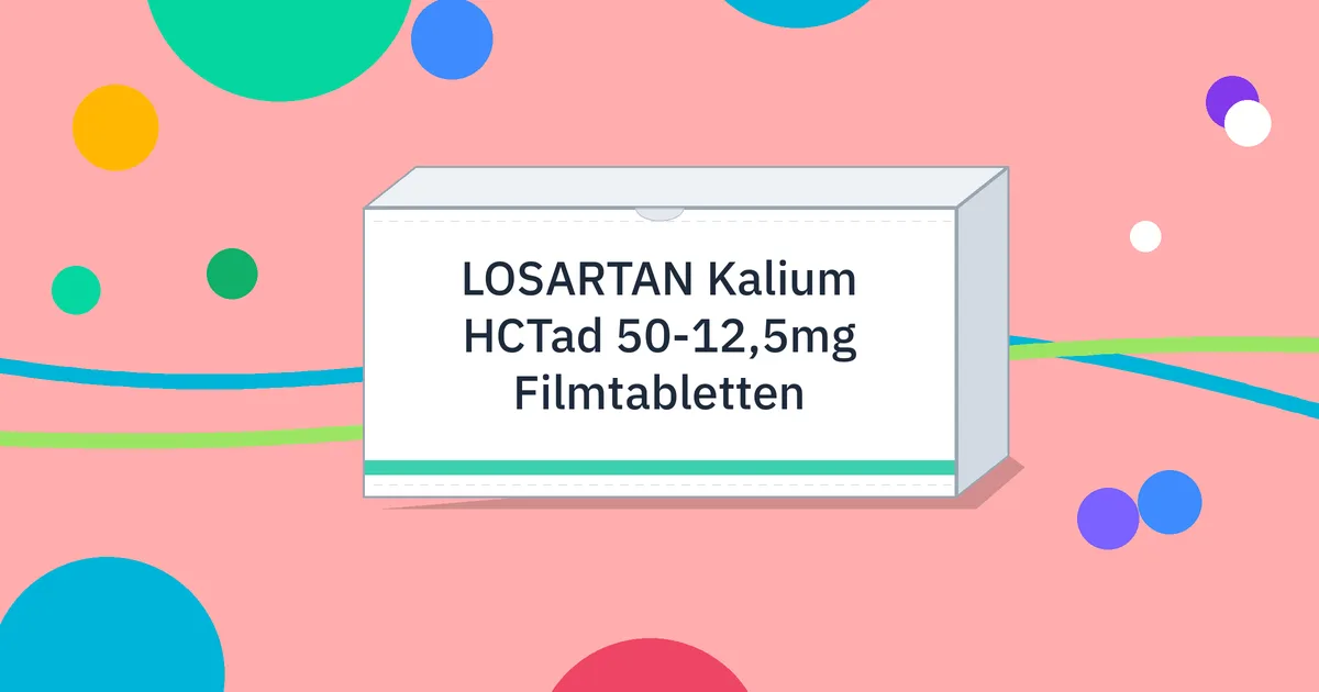 Symbolbild: Packung mit der Aufschrift LOSARTAN Kalium HCTad 50-12,5mg Filmtabletten (PZN 05522766) – Verfügbarkeit und Bezug in Apotheken in Frankfurt am Main