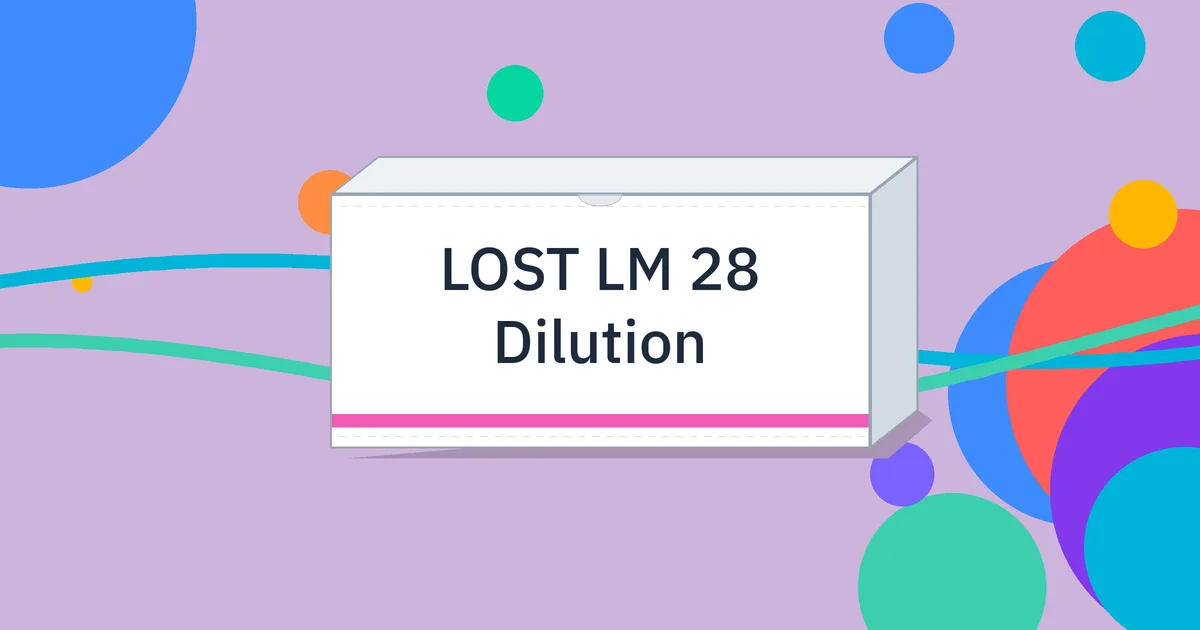 Symbolbild: Packung mit der Aufschrift LOST LM 28 Dilution (PZN 13536386) – Verfügbarkeit und Bezug in Apotheken in Frankfurt am Main