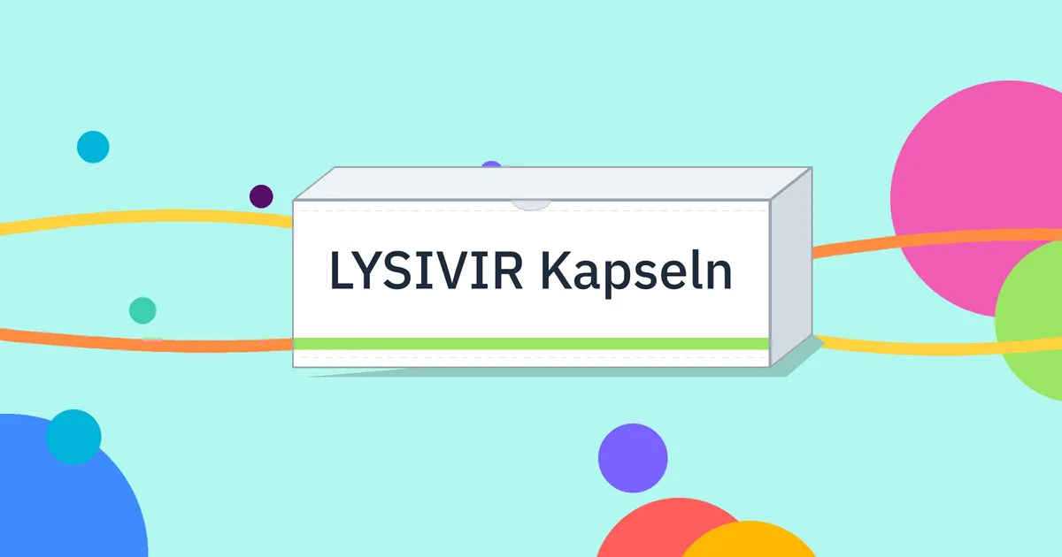 Symbolbild: Packung mit der Aufschrift LYSIVIR Kapseln (PZN 11893277) – Verfügbarkeit und Bezug in Apotheken in Frankfurt am Main