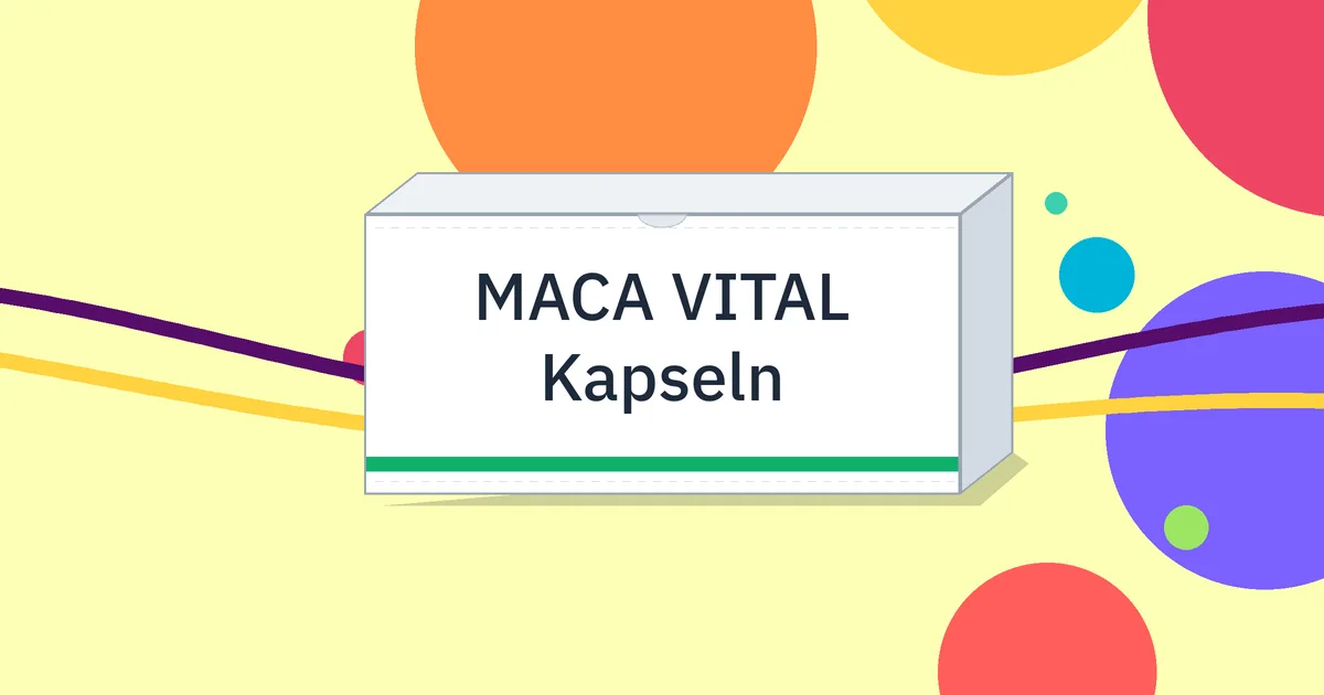 Symbolbild: Packung mit der Aufschrift MACA VITAL Kapseln (PZN 02520465) – Verfügbarkeit und Bezug in Apotheken in Frankfurt am Main