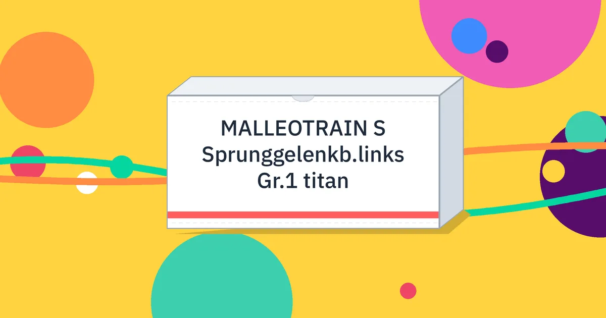 Symbolbild: Packung mit der Aufschrift MALLEOTRAIN S Sprunggelenkb.links Gr.1 titan (PZN 10220719) – Verfügbarkeit und Bezug in Apotheken in Frankfurt am Main