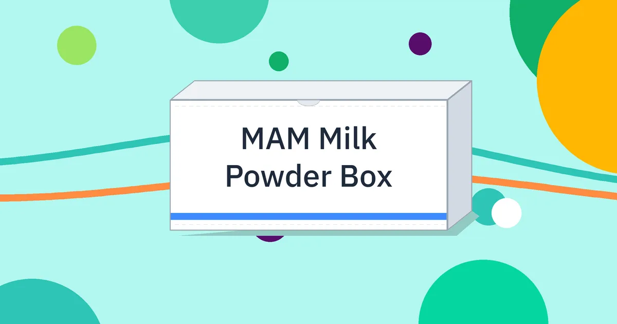 Symbolbild: Packung mit der Aufschrift MAM Milk Powder Box (PZN 10091127) – Verfügbarkeit und Bezug in Apotheken in Frankfurt am Main