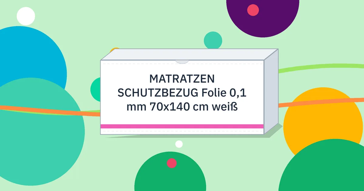 Symbolbild: Packung mit der Aufschrift MATRATZEN SCHUTZBEZUG Folie 0,1 mm 70x140 cm weiß (PZN 01660388) – Verfügbarkeit und Bezug in Apotheken in Frankfurt am Main