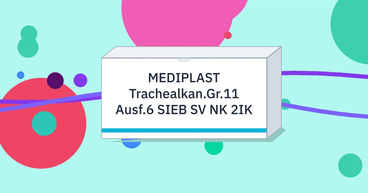 Symbolbild: Packung mit der Aufschrift MEDIPLAST Trachealkan.Gr.11 Ausf.6 SIEB SV NK 2IK (PZN 04527595) – Verfügbarkeit und Bezug in Apotheken in Frankfurt am Main