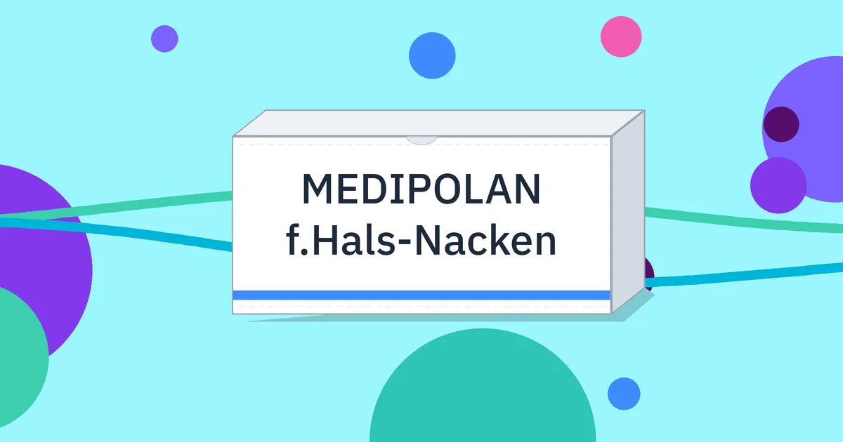 Symbolbild: Packung mit der Aufschrift MEDIPOLAN f.Hals-Nacken (PZN 03013517) – Verfügbarkeit und Bezug in Apotheken in Frankfurt am Main