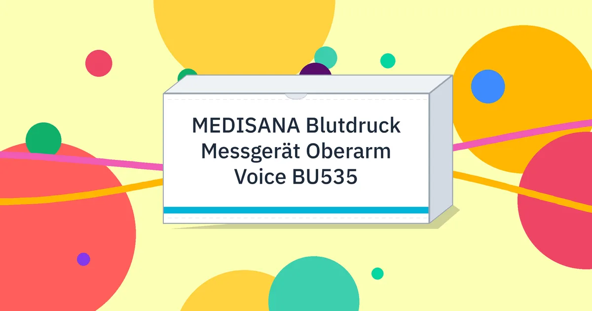 Symbolbild: Packung mit der Aufschrift MEDISANA Blutdruck Messgerät Oberarm Voice BU535 (PZN 19834676) – Verfügbarkeit und Bezug in Apotheken in Frankfurt am Main