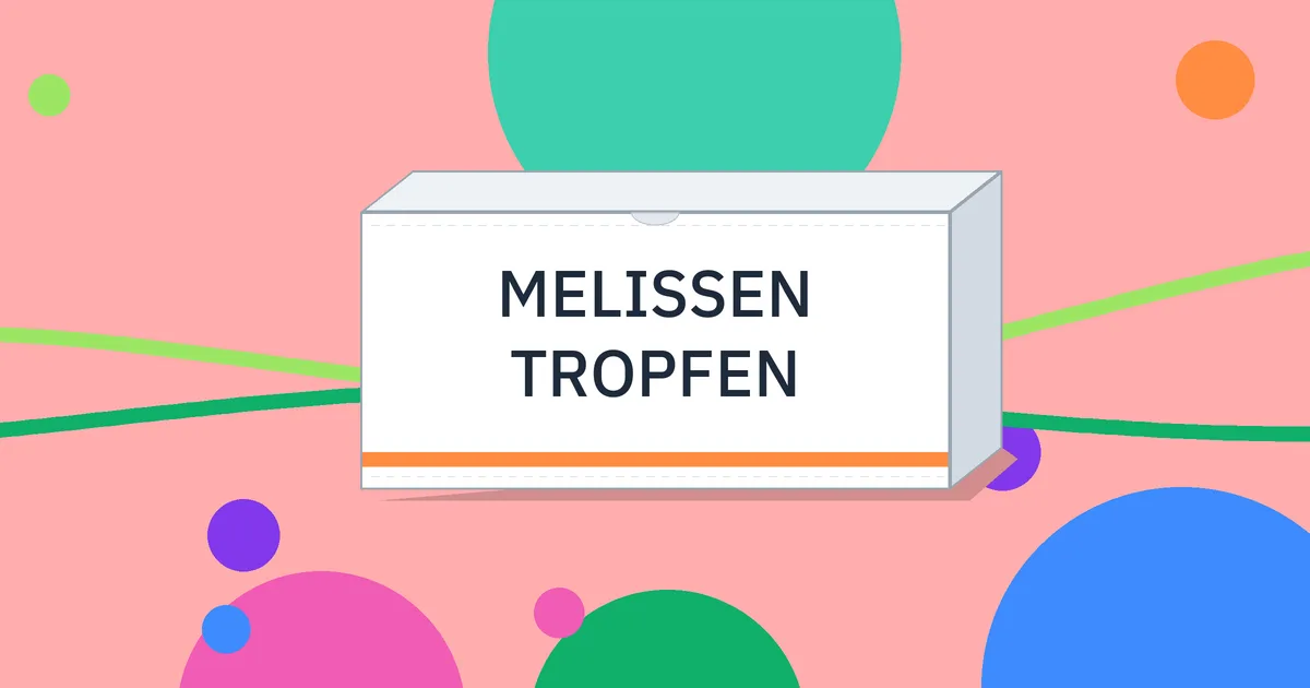 Symbolbild: Packung mit der Aufschrift MELISSEN TROPFEN (PZN 14281698) – Verfügbarkeit und Bezug in Apotheken in Frankfurt am Main