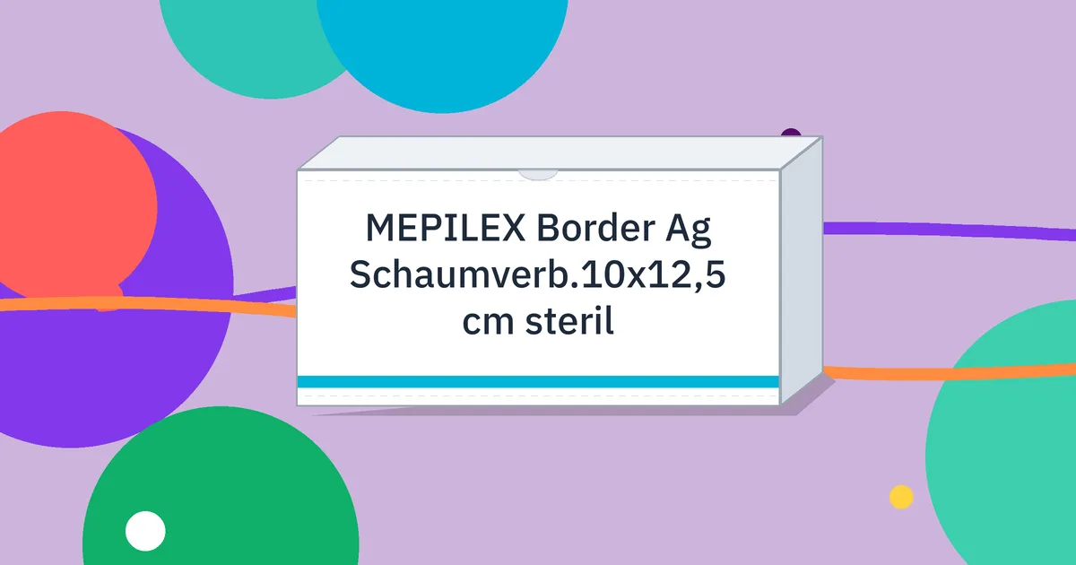 Symbolbild: Packung mit der Aufschrift MEPILEX Border Ag Schaumverb.10x12,5 cm steril (PZN 13707770) – Verfügbarkeit und Bezug in Apotheken in Frankfurt am Main