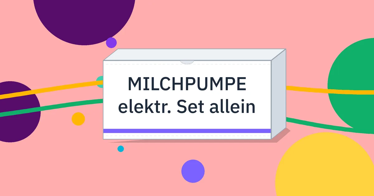 Symbolbild: Packung mit der Aufschrift MILCHPUMPE elektr. Set allein (PZN 02442475) – Verfügbarkeit und Bezug in Apotheken in Frankfurt am Main
