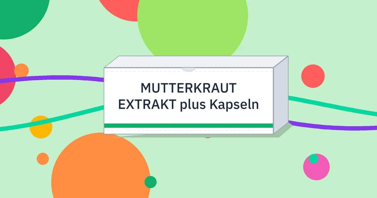 Symbolbild: Packung mit der Aufschrift MUTTERKRAUT EXTRAKT plus Kapseln (PZN 17426588) – Verfügbarkeit und Bezug in Apotheken in Frankfurt am Main