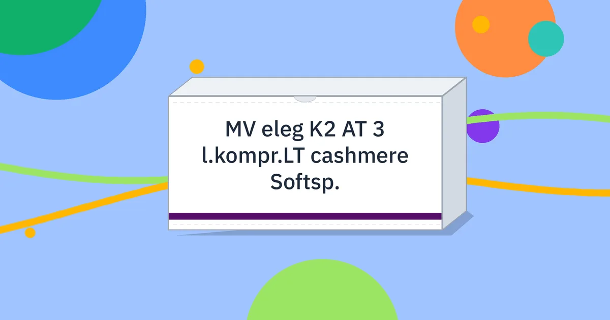 Symbolbild: Packung mit der Aufschrift MV eleg K2 AT 3 l.kompr.LT cashmere Softsp. (PZN 15285534) – Verfügbarkeit und Bezug in Apotheken in Frankfurt am Main