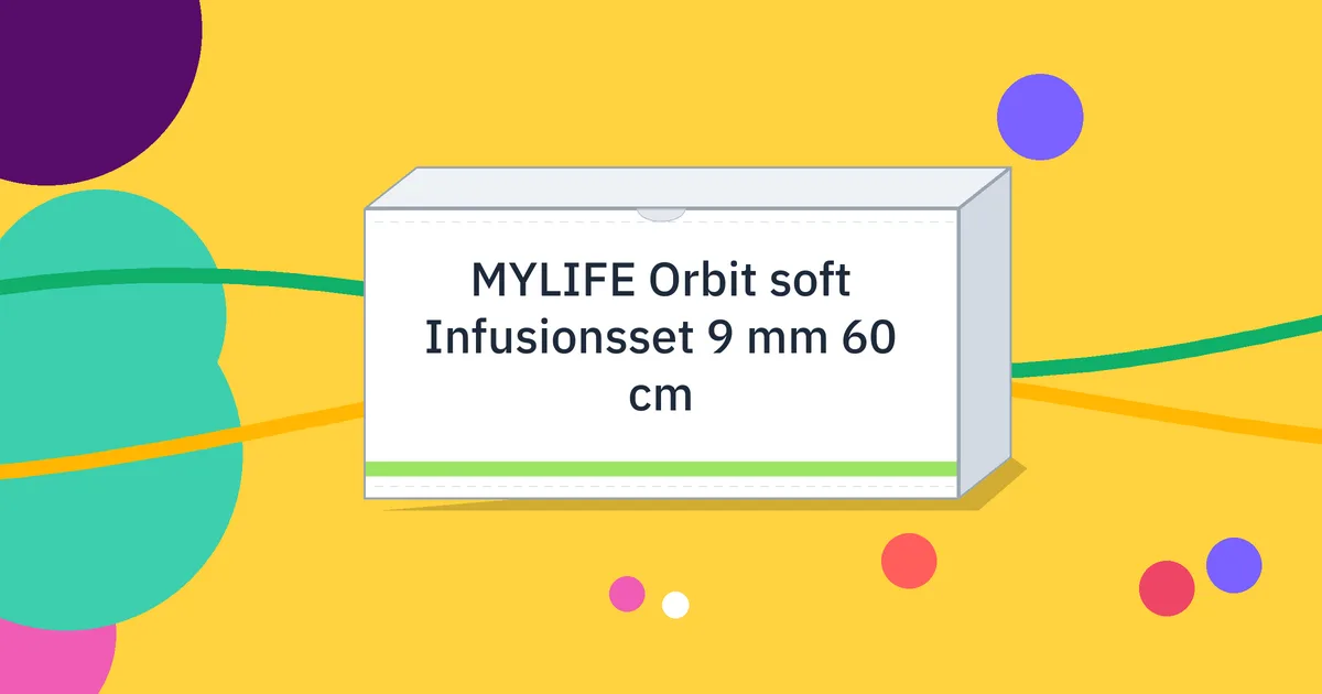 Symbolbild: Packung mit der Aufschrift MYLIFE Orbit soft Infusionsset 9 mm 60 cm (PZN 18030993) – Verfügbarkeit und Bezug in Apotheken in Frankfurt am Main