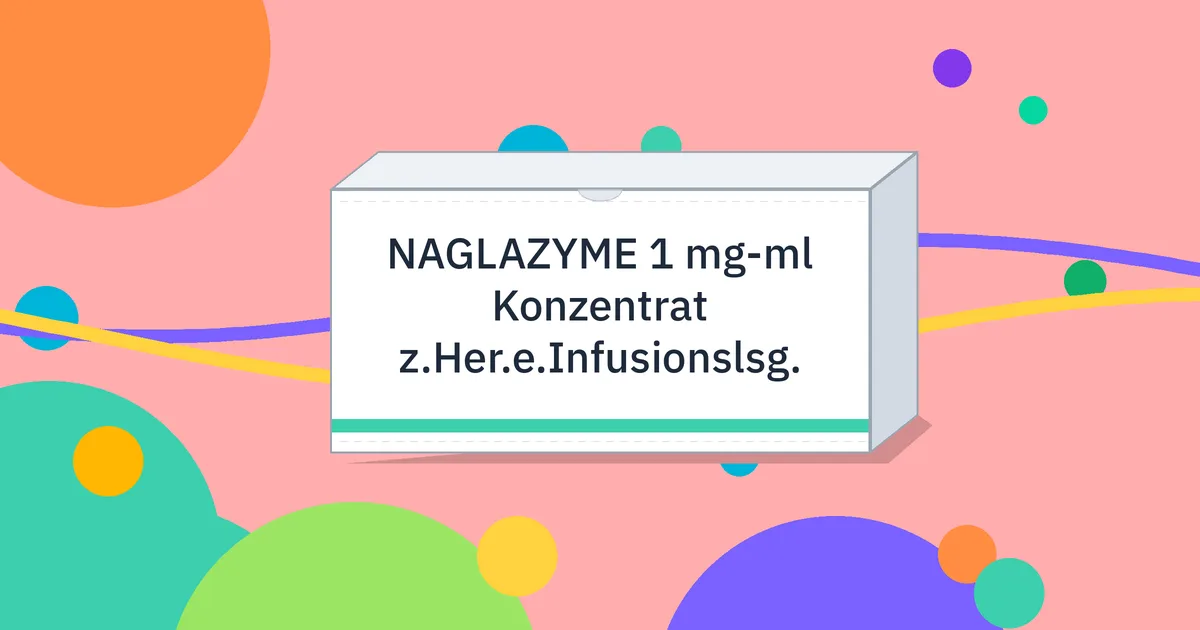 Symbolbild: Packung mit der Aufschrift NAGLAZYME 1 mg-ml Konzentrat z.Her.e.Infusionslsg. (PZN 17231896) – Verfügbarkeit und Bezug in Apotheken in Frankfurt am Main