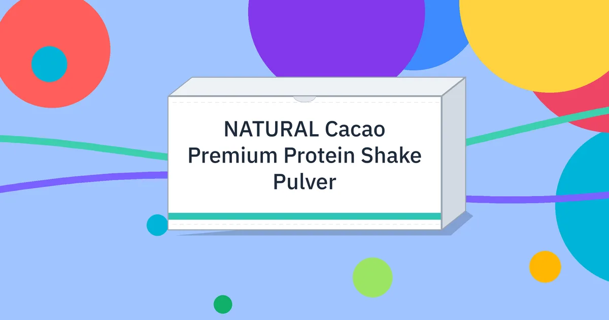 Symbolbild: Packung mit der Aufschrift NATURAL Cacao Premium Protein Shake Pulver (PZN 20617027) – Verfügbarkeit und Bezug in Apotheken in Frankfurt am Main