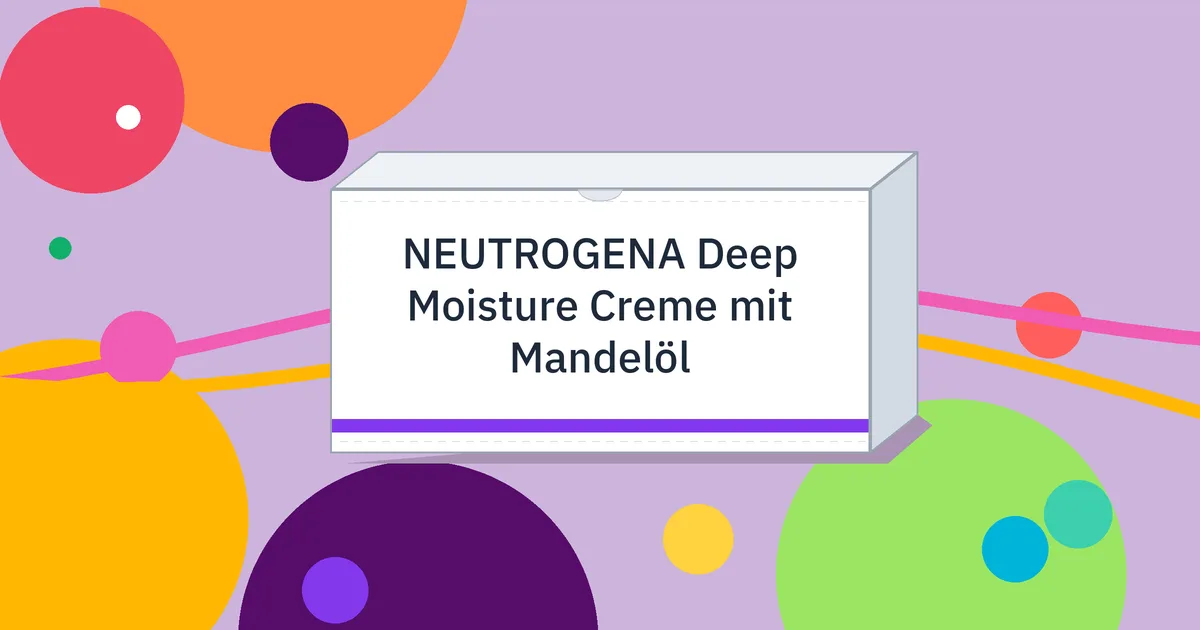 Symbolbild: Packung mit der Aufschrift NEUTROGENA Deep Moisture Creme mit Mandelöl (PZN 19283779) – Verfügbarkeit und Bezug in Apotheken in Frankfurt am Main