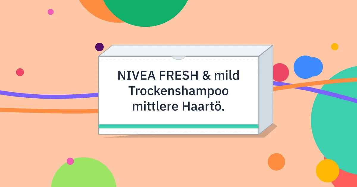 Symbolbild: Packung mit der Aufschrift NIVEA FRESH & mild Trockenshampoo mittlere Haartö. (PZN 17625247) – Verfügbarkeit und Bezug in Apotheken in Frankfurt am Main