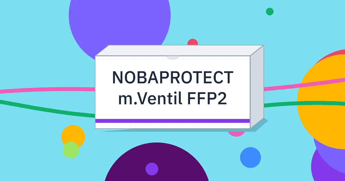 Symbolbild: Packung mit der Aufschrift NOBAPROTECT m.Ventil FFP2 (PZN 00145655) – Verfügbarkeit und Bezug in Apotheken in Frankfurt am Main