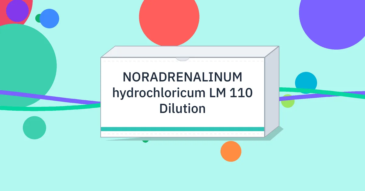 Symbolbild: Packung mit der Aufschrift NORADRENALINUM hydrochloricum LM 110 Dilution (PZN 13620336) – Verfügbarkeit und Bezug in Apotheken in Frankfurt am Main