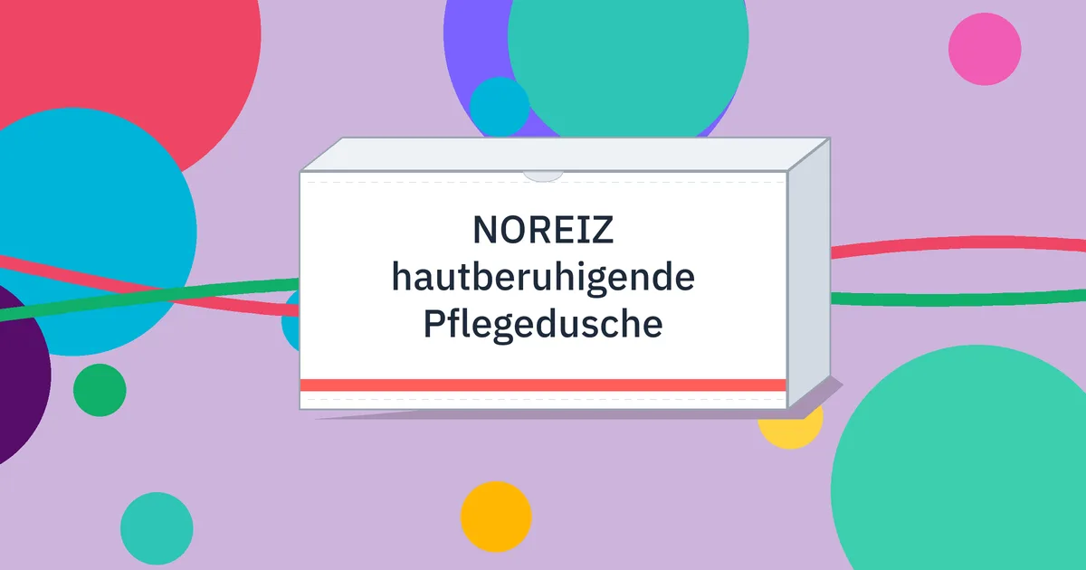 Symbolbild: Packung mit der Aufschrift NOREIZ hautberuhigende Pflegedusche (PZN 15995833) – Verfügbarkeit und Bezug in Apotheken in Frankfurt am Main