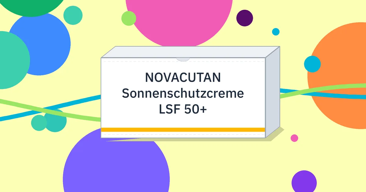 Symbolbild: Packung mit der Aufschrift NOVACUTAN Sonnenschutzcreme LSF 50+ (PZN 20285269) – Verfügbarkeit und Bezug in Apotheken in Frankfurt am Main