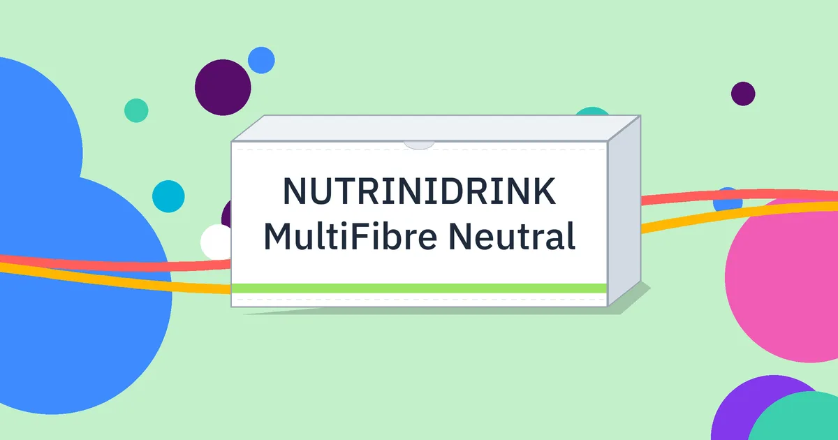 Symbolbild: Packung mit der Aufschrift NUTRINIDRINK MultiFibre Neutral (PZN 06828220) – Verfügbarkeit und Bezug in Apotheken in Frankfurt am Main