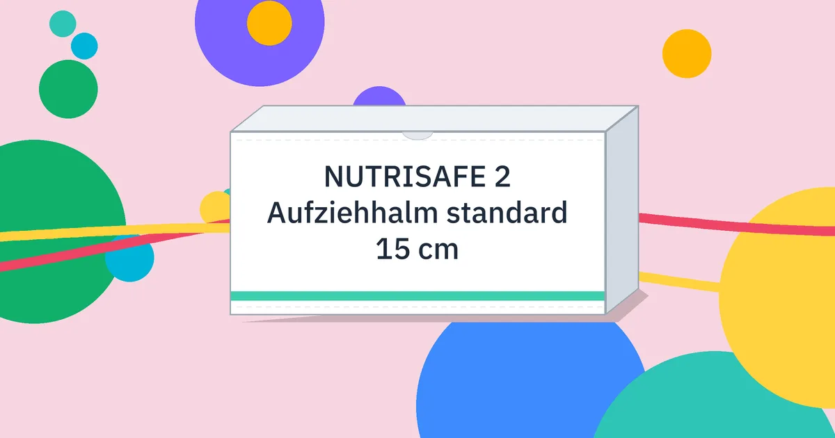 Symbolbild: Packung mit der Aufschrift NUTRISAFE 2 Aufziehhalm standard 15 cm (PZN 17817834) – Verfügbarkeit und Bezug in Apotheken in Frankfurt am Main