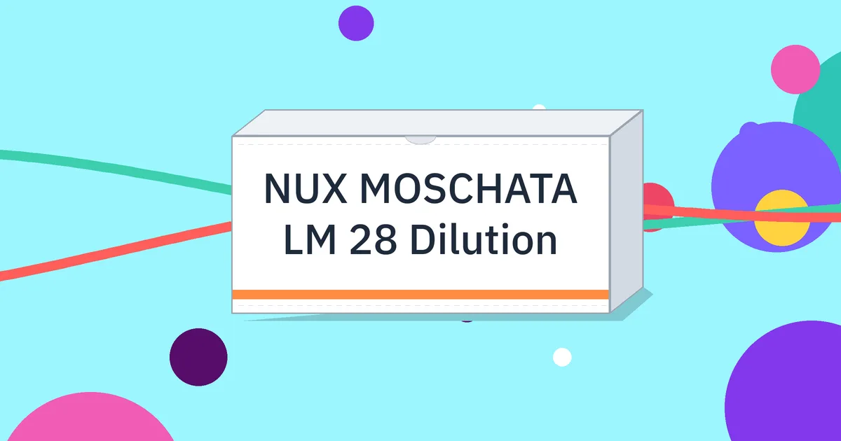 Symbolbild: Packung mit der Aufschrift NUX MOSCHATA LM 28 Dilution (PZN 12970175) – Verfügbarkeit und Bezug in Apotheken in Frankfurt am Main